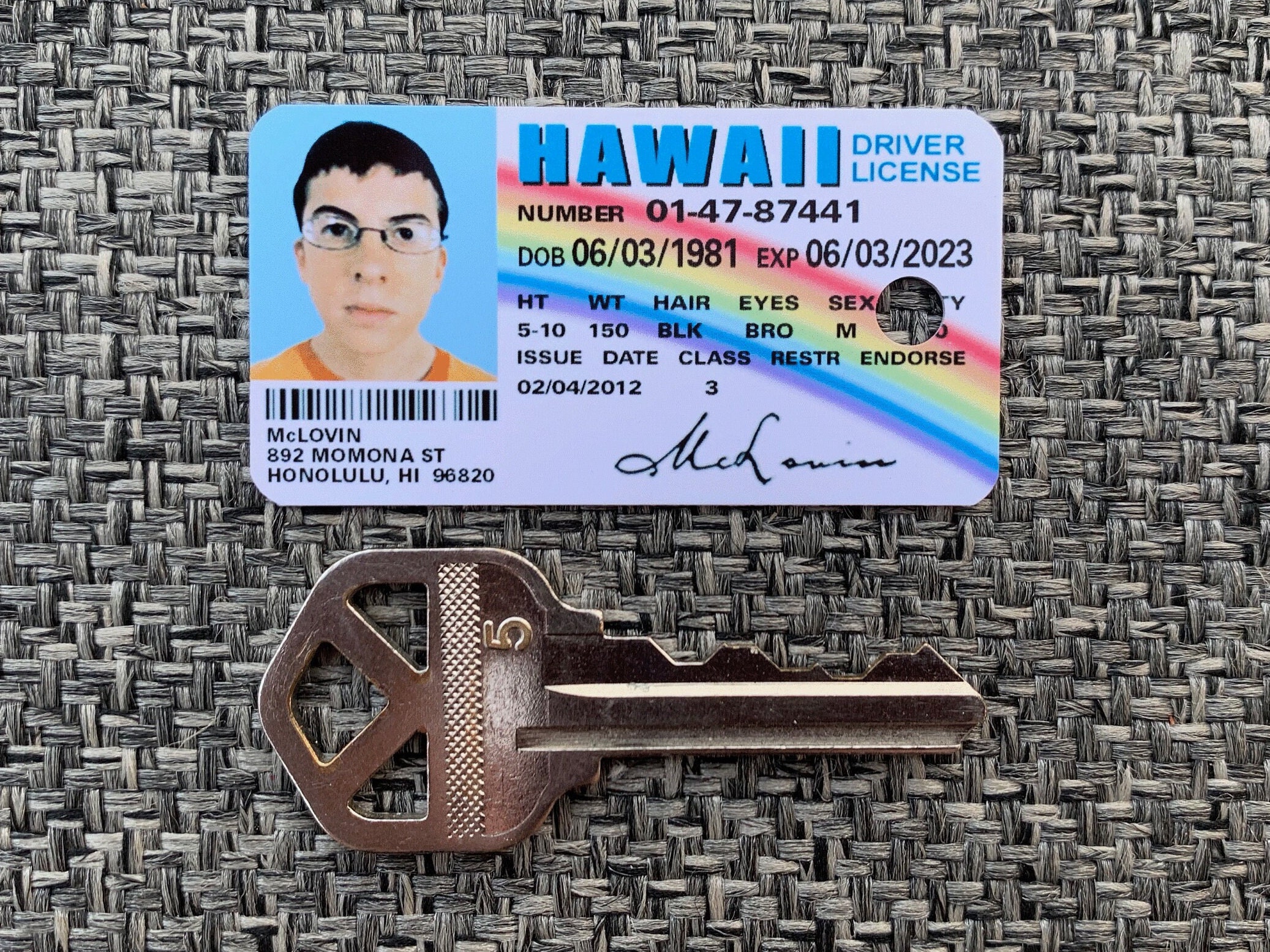 McLovin ID-kaart licentie sleutelhanger Movie Superbad | Etsy