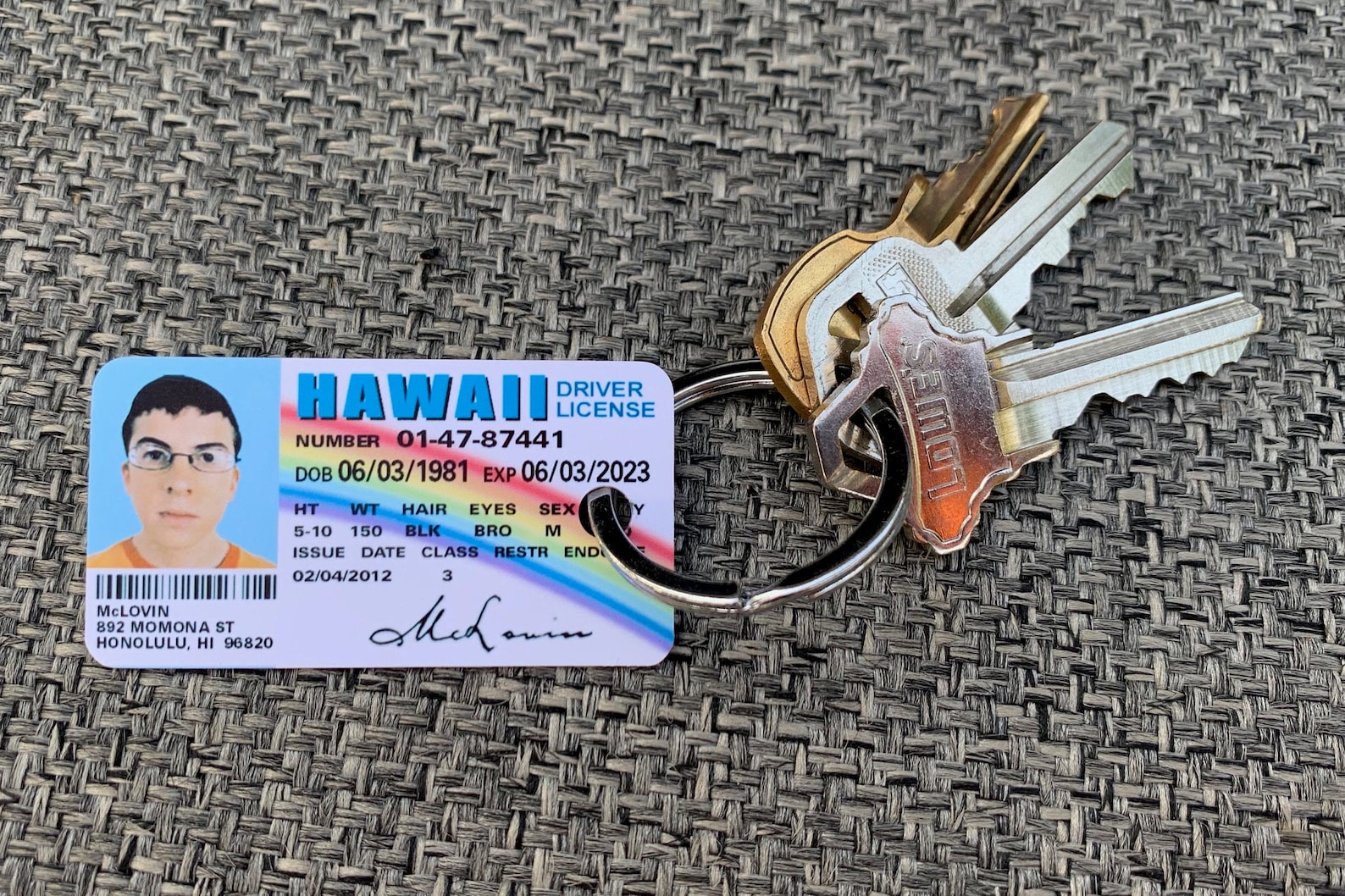 Mclovin ID Card Keychain - Etsy