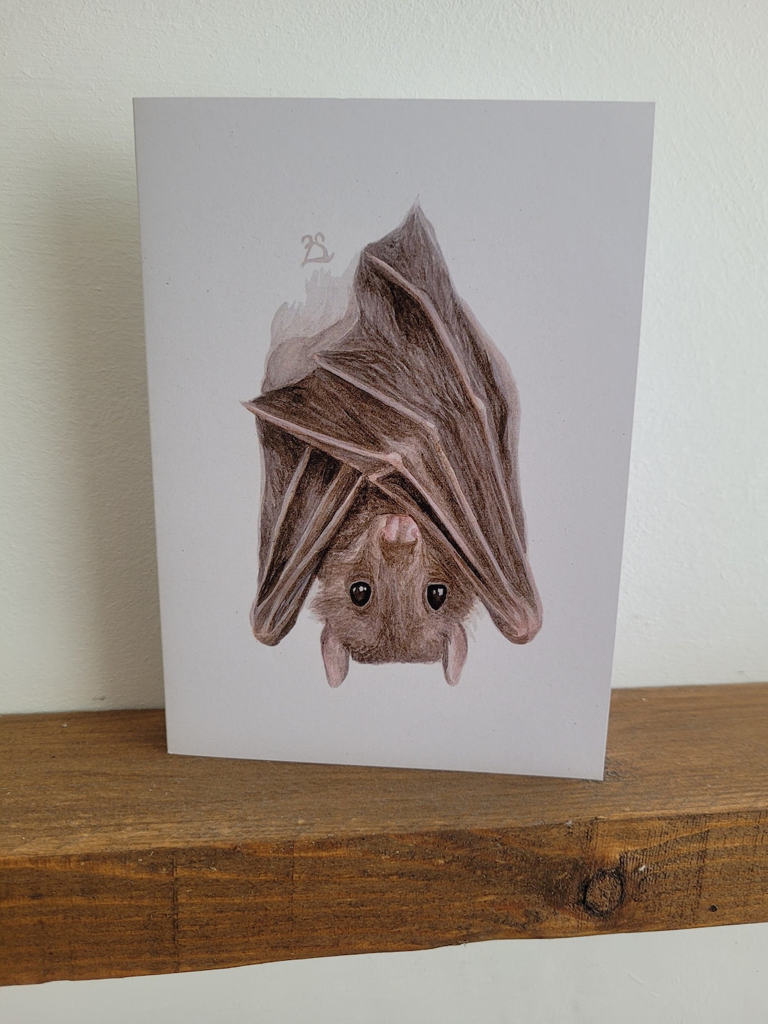 Bat Card, Bat Birthday Card, Halloween Card, Spooky Card, Card for Bat ...