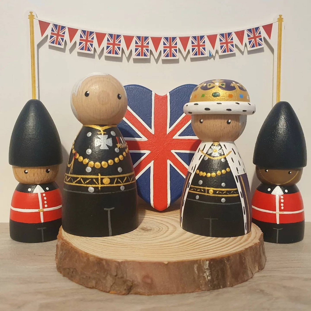 King Charles III, Coronation Peg Doll, Wooden Toy, Decoration - Etsy