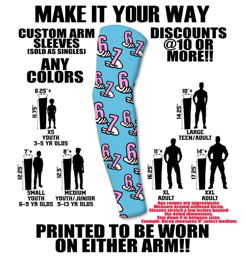 Custom 6 7 Arm Sleeve Six Seven Meme Socks Funny Viral Tik Tok Trend ...