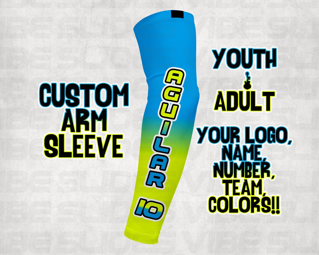 Athletic Arm Sleeves Custom Sport Baseball Softball Football Soccer ...