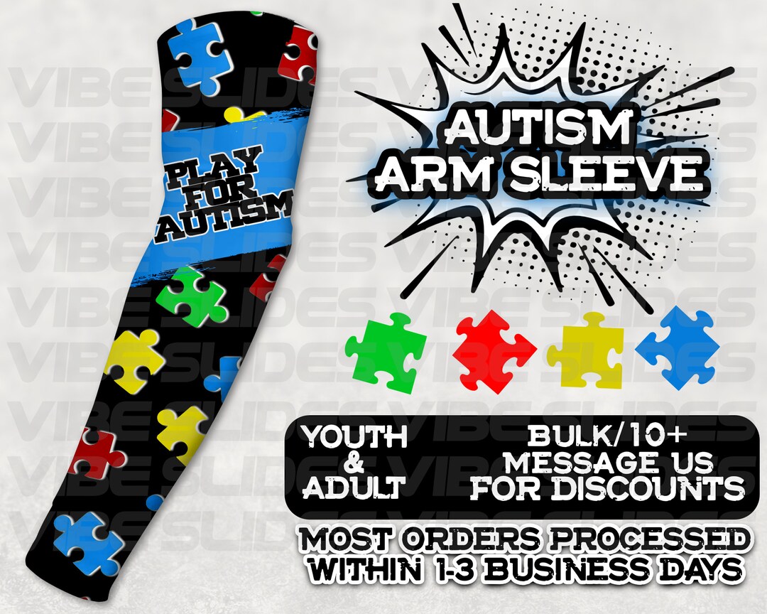 Autism Awareness Arm Sleeves Custom Sports Team Discounted - Etsy