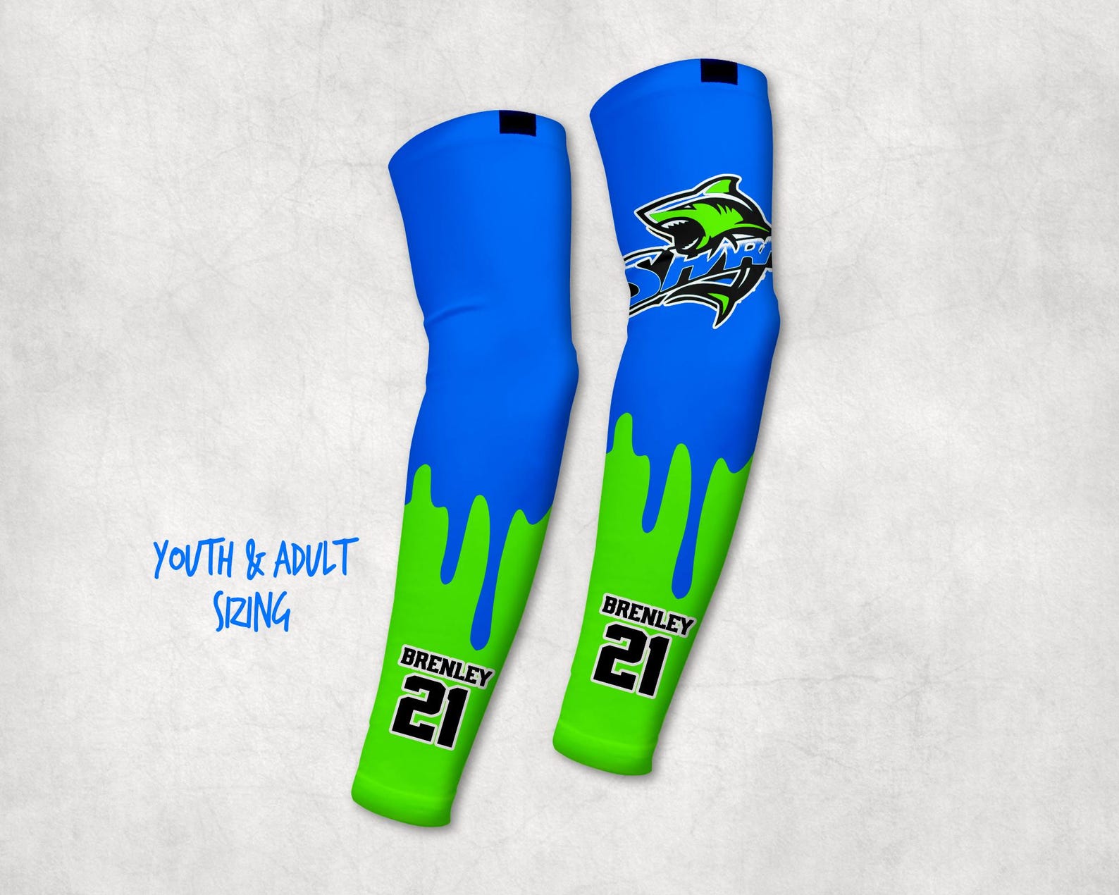 Custom Drip Arm Sleeve Ice Cream Paint Sprinkles Baseball Fastpitch ...