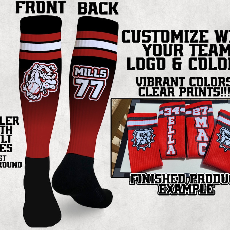 Youth Football Number Socks - Etsy