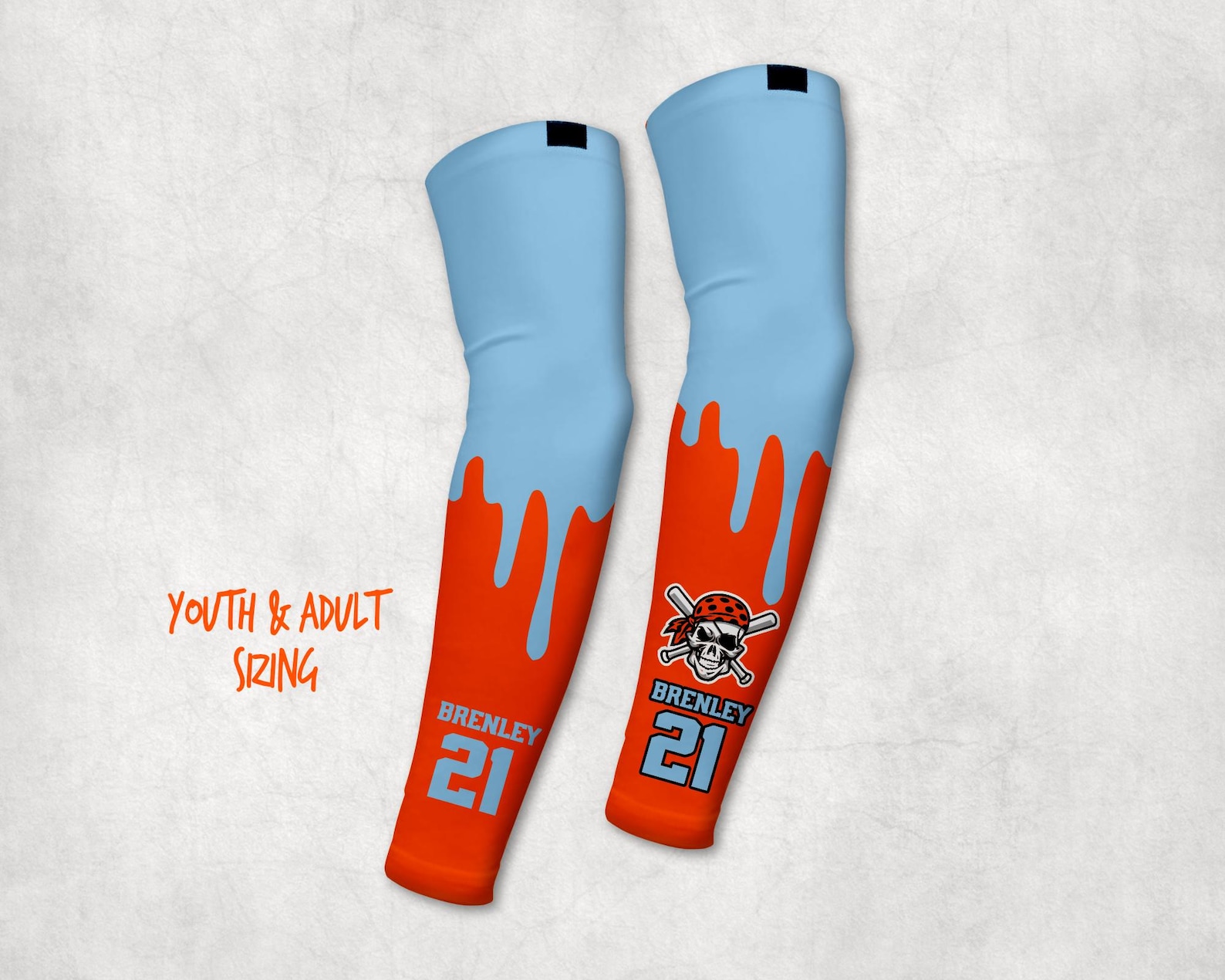 Custom Drip Arm Sleeve Ice Cream Paint Sprinkles Baseball Fastpitch ...
