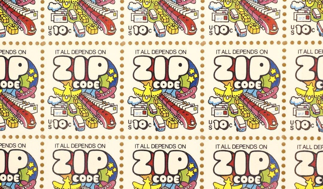10 Vintage Zip Code Stamps - Unused U.S. Postage Stamps - It All ...