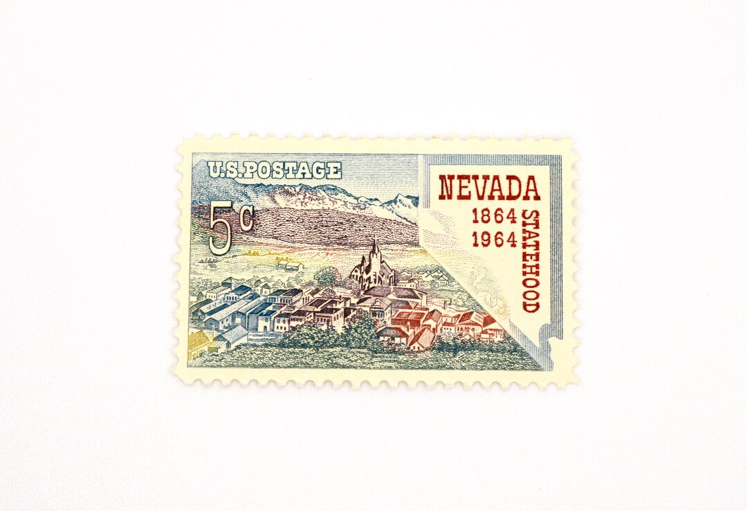 Vintage Nevada Statehood Stamps - Unused Postage - 1964 USPS 5c - Etsy