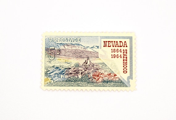 Vintage Nevada Statehood Stamps Unused Postage 1964 USPS | Etsy