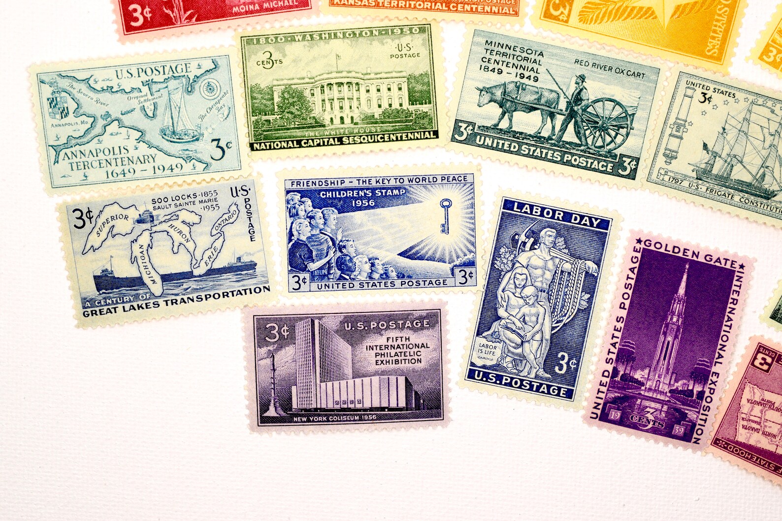 Vintage 3-cent Postage Stamps Random Assortment Pack USPS - Etsy