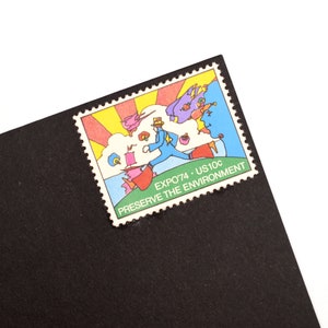 1974 Peter Max EXPO '74 Vintage Stamps 10 Preserve the Environment ...