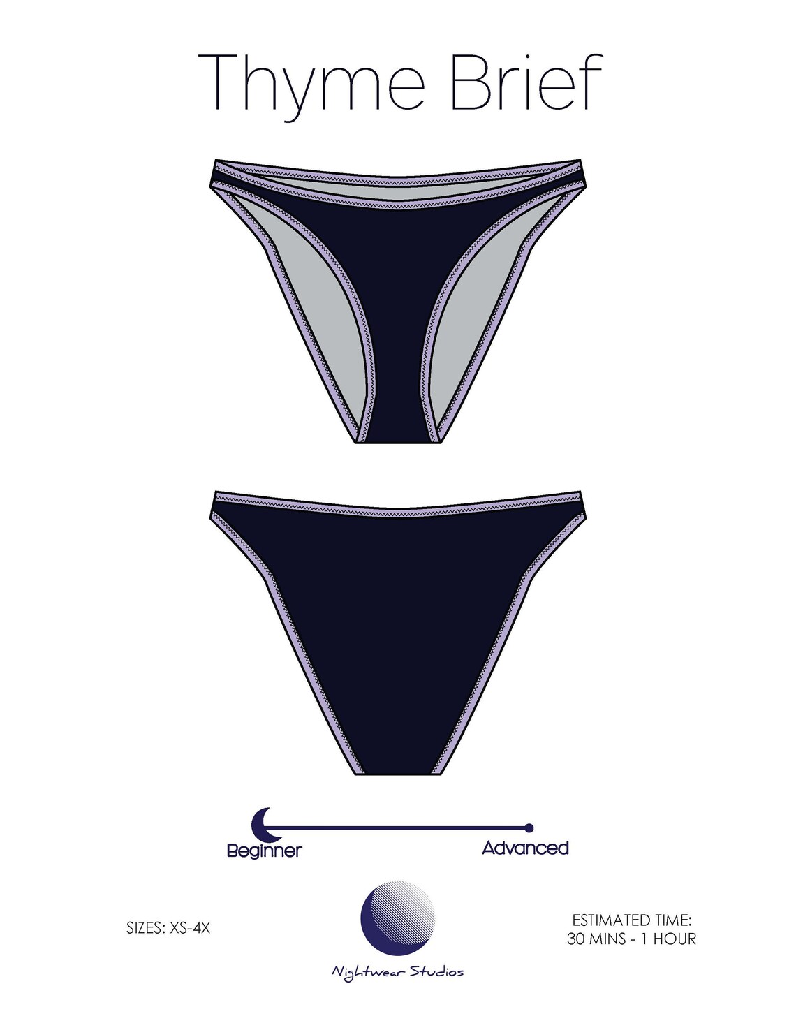 Thyme Brief/ DIY Underwear/digital PDF Sewing Pattern - Etsy