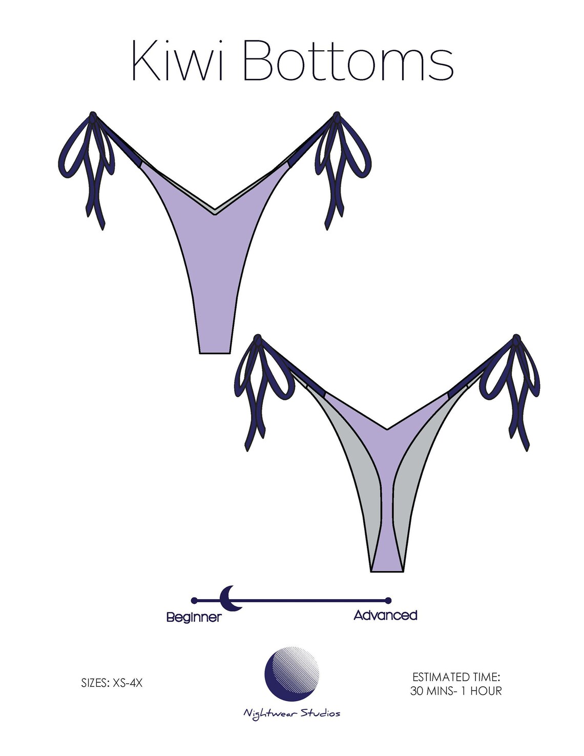 Kiwi Thong | DIY Bikini Bottom | Digital PDF Sewing Pattern - Etsy