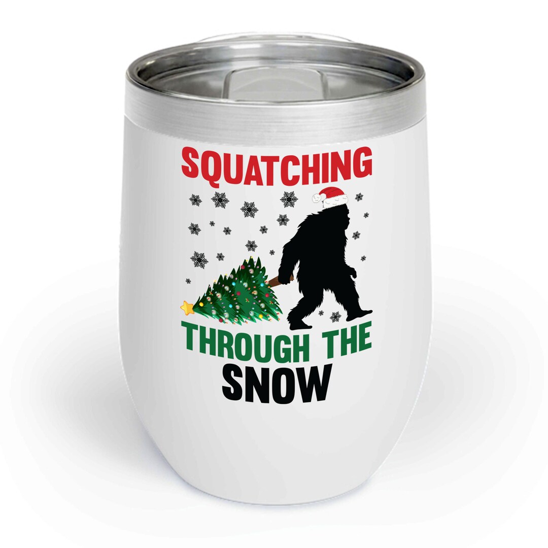 Squatching Through the Snow Funny Bigfoot Christmas Sasquatch - Etsy