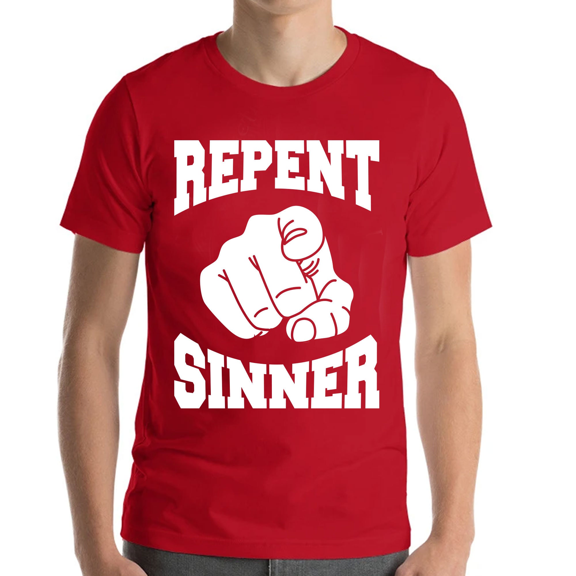 Funny Repent Sinner Christian Jesus Bible T-shirt Men Women - Etsy