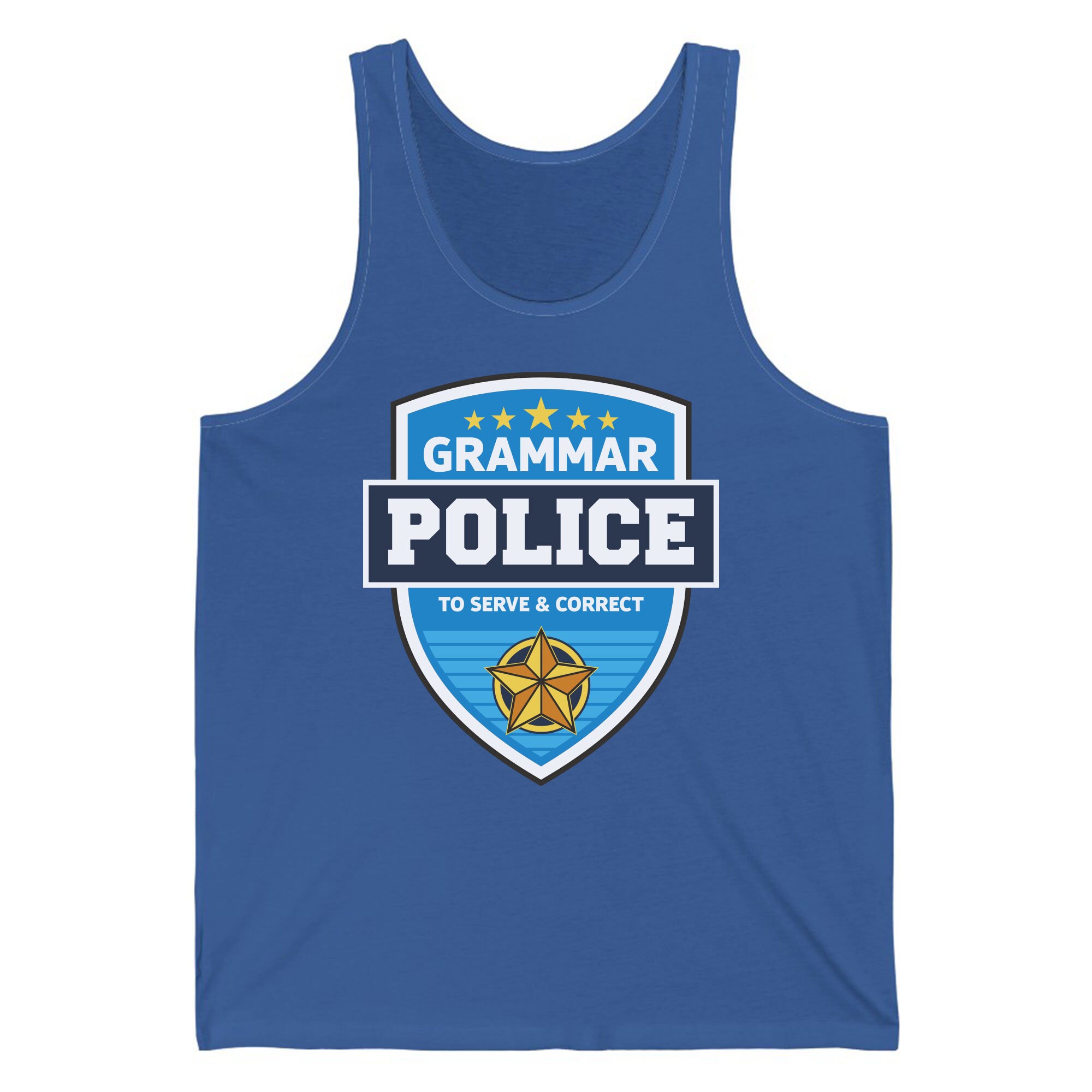 Grammar Police Badge to Serve and Correct Teacher Student Tank - Etsy