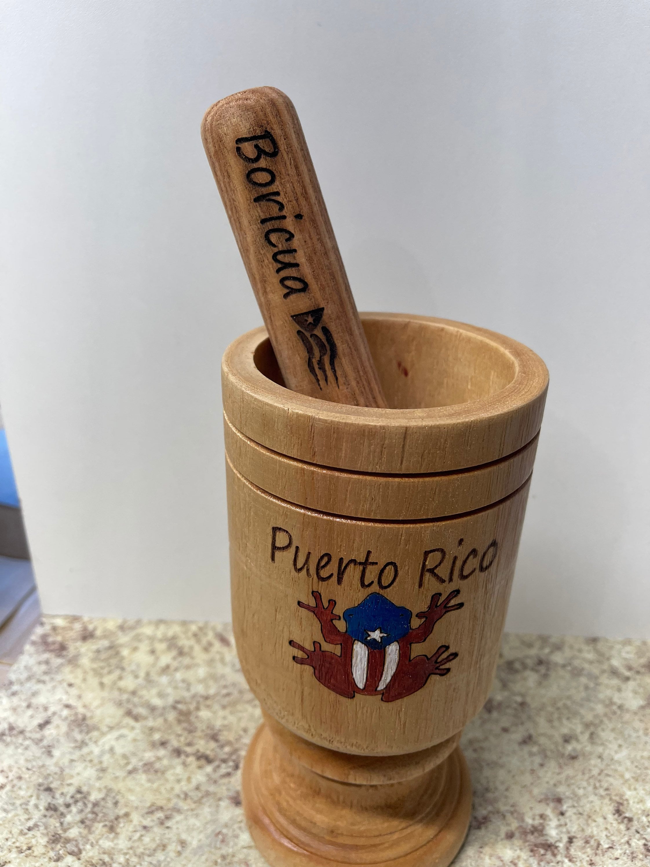 Pilon para mofongo puerto Rico 3 souvenir puertorriqueño paint pr wood ...