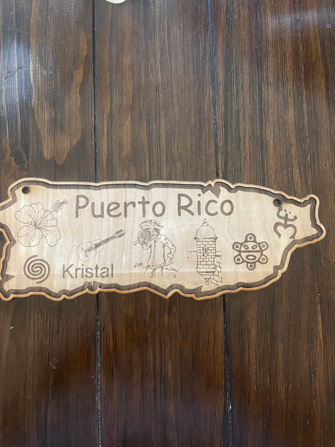 Puerto Rico Mapa Souvenir Puerto Rico Map Laser Engraving Laser Cut ...