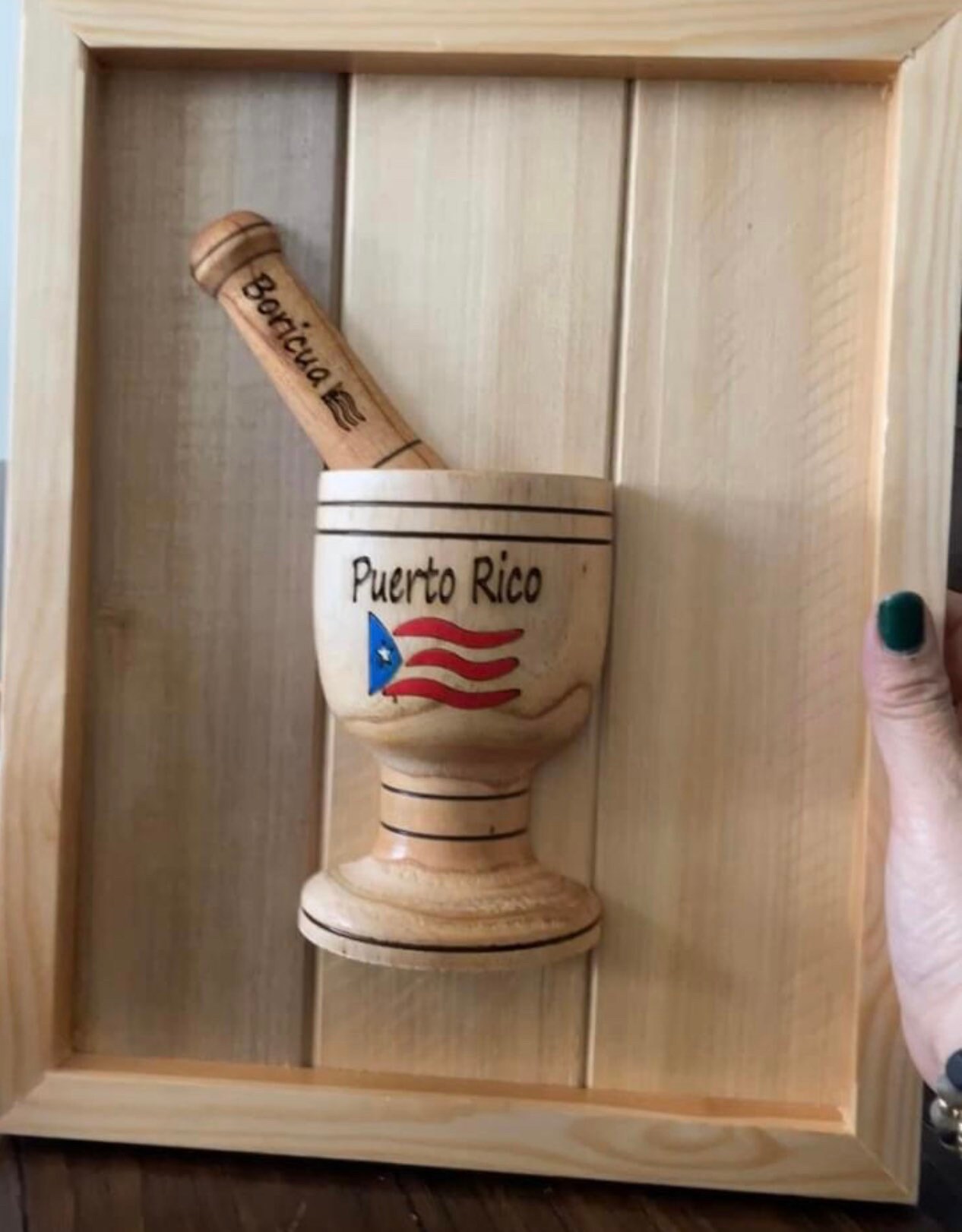Puerto Rico Souvenir Cuadro Pilon Mofongo | Etsy