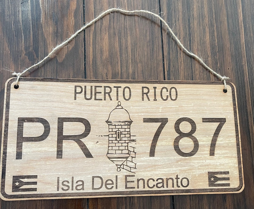 Puerto Rico Souvenir Plate Tablilla Puerto Rico Souvenir Laser ...
