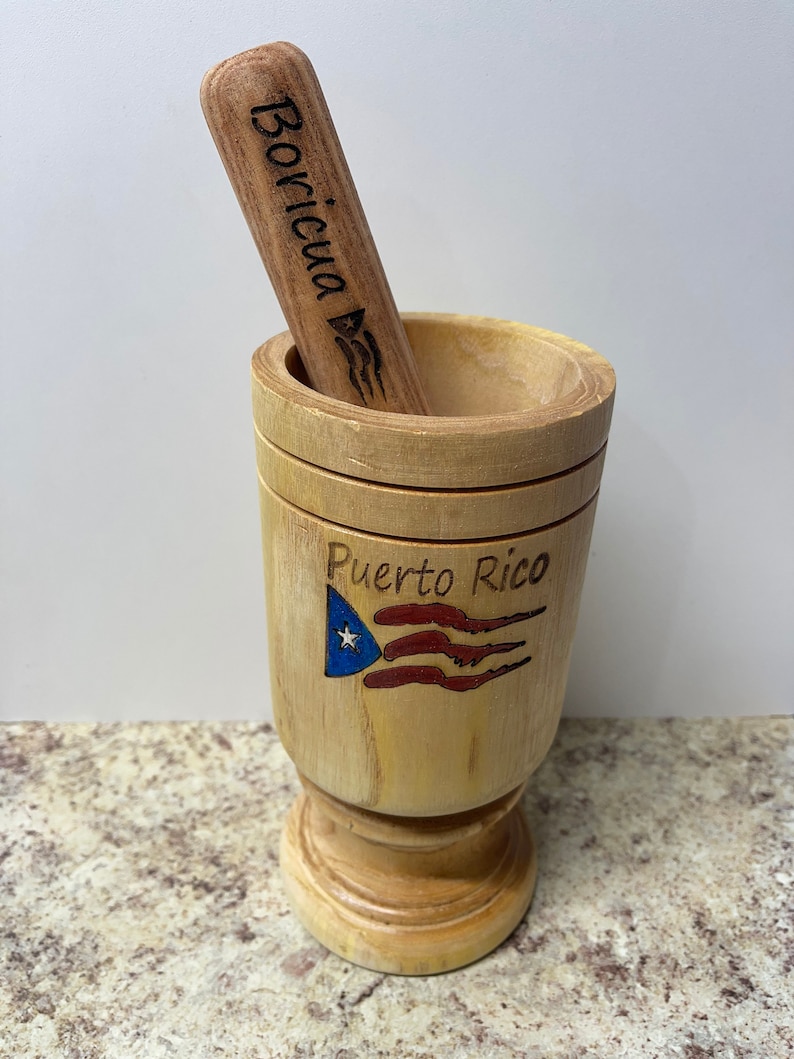 Pilon Para Mofongo Puerto Rico 2 Souvenir Puertorriqueño Wood - Etsy