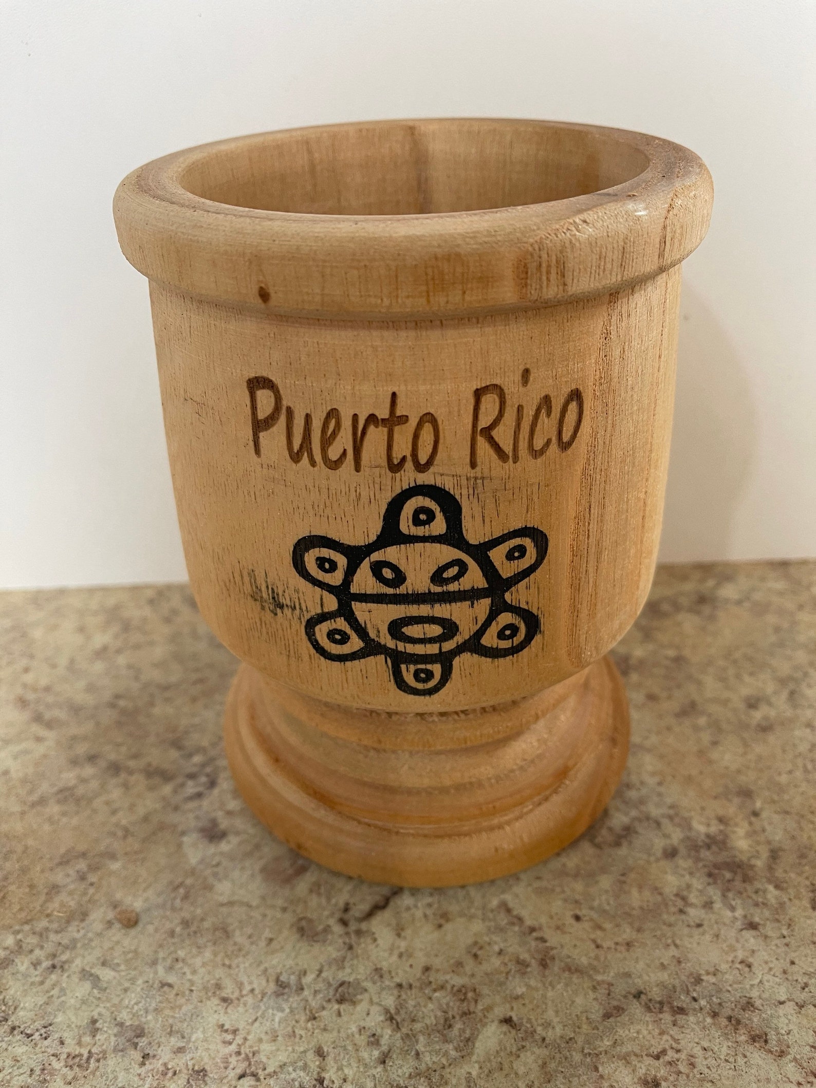 Pilon Para Mofongo Puerto Rico 2 Souvenir Puertorriqueño Wood Mortar ...