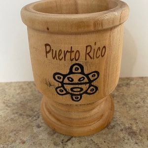 Pilon Para Mofongo Puerto Rico 2 Souvenir Puertorriqueño Wood Mortar ...