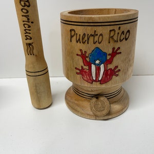 Pilon Para Mofongo Puerto Rico 3 Souvenir Puertorriqueño Paint Pr Wood ...
