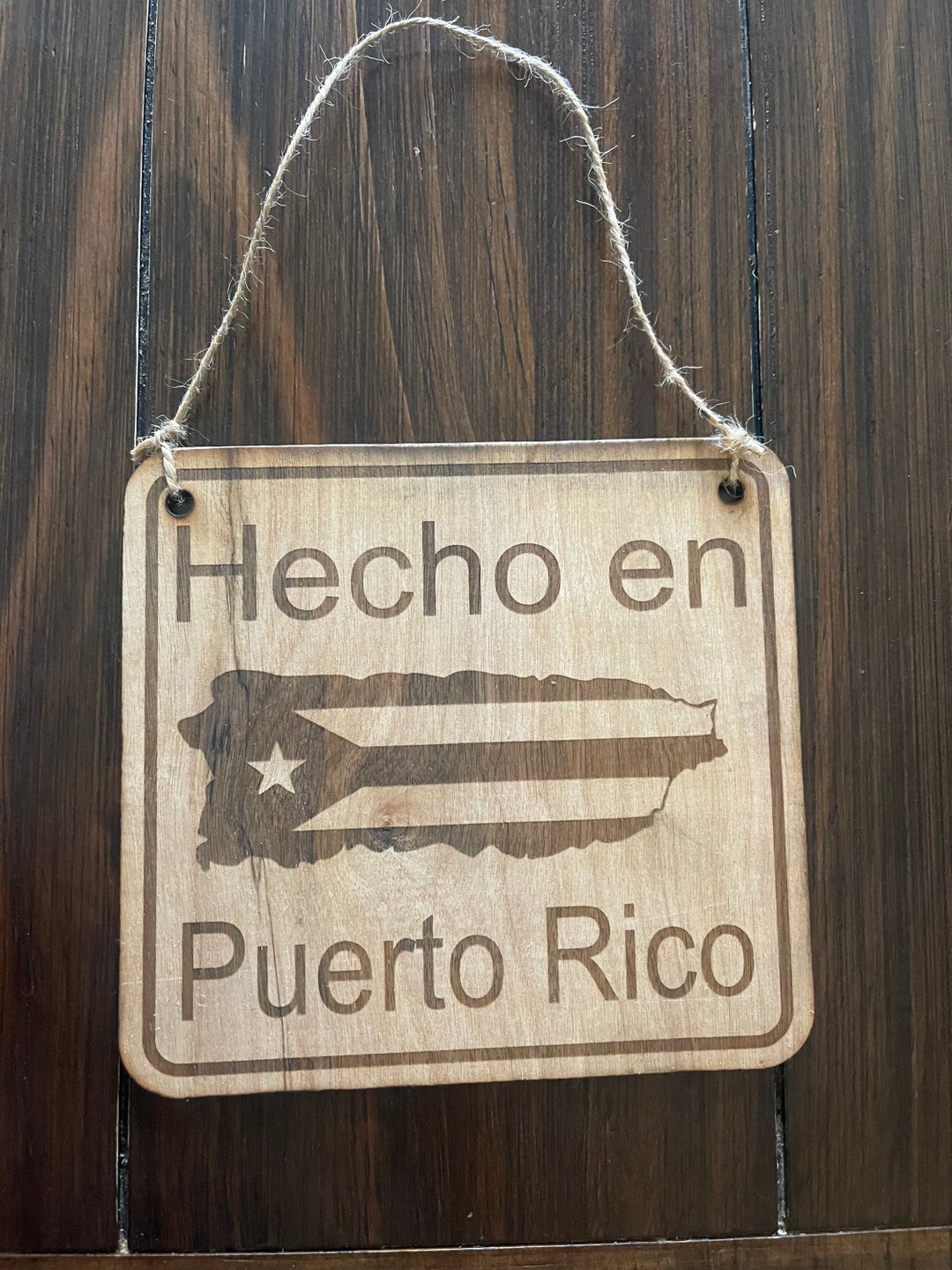 Puerto Rico Souvenir Laser Engraving Laser Cut Engraving Wood Letrero ...
