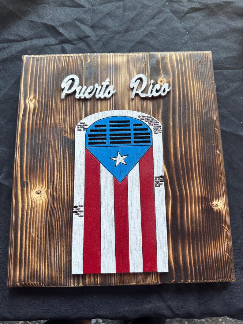 Cuadro De Puerto Rico Souvenir Laser Cutpuertorriqueño Pr - Etsy