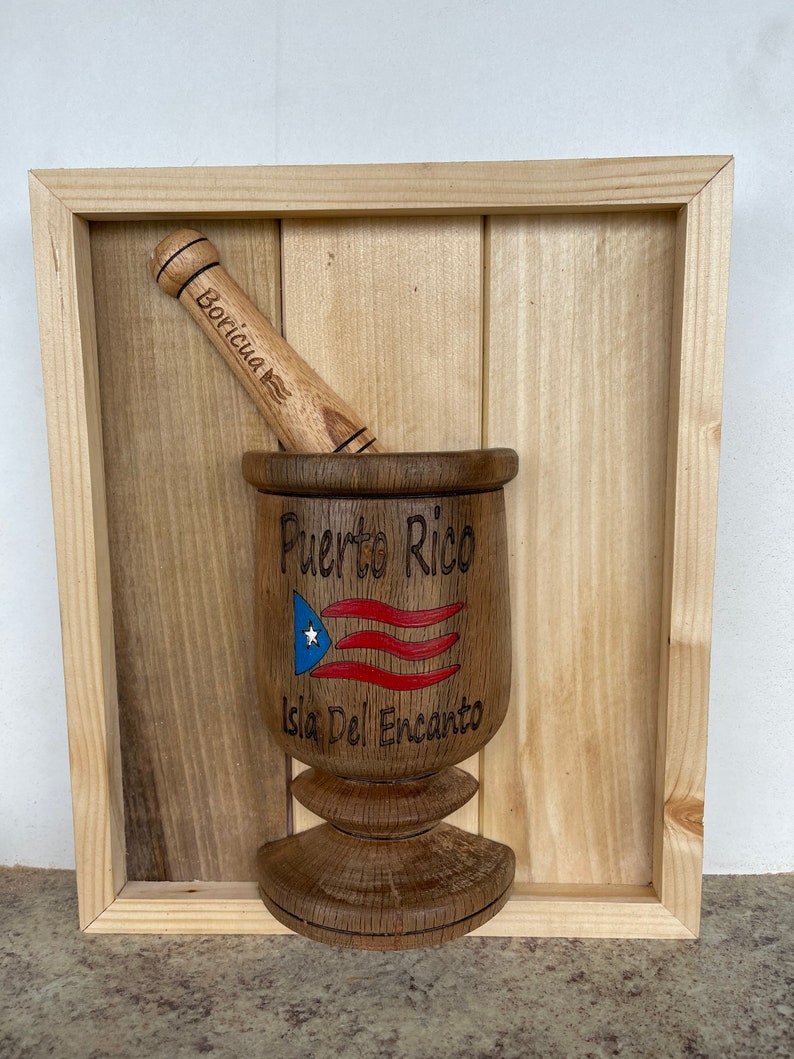 Puerto Rico Souvenir Cuadro Pilon Mofongo - Etsy