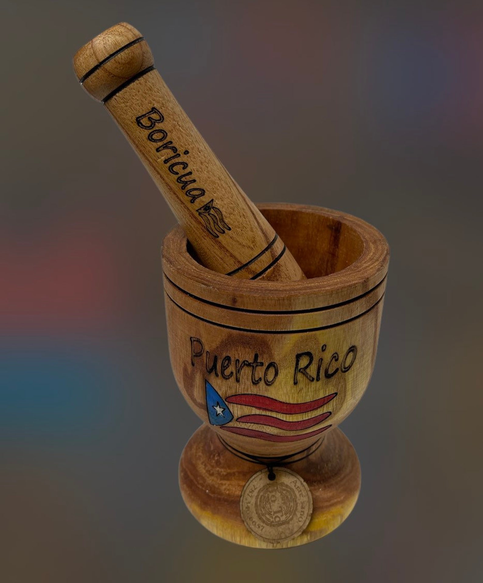 Pilon De Madera Puertorriqueño 1 Láser Engraving Puerto Rico - Etsy