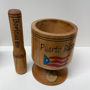 Pilon Para Mofongo Puerto Rico 3 Souvenir Puertorriqueño Paint Pr Wood ...