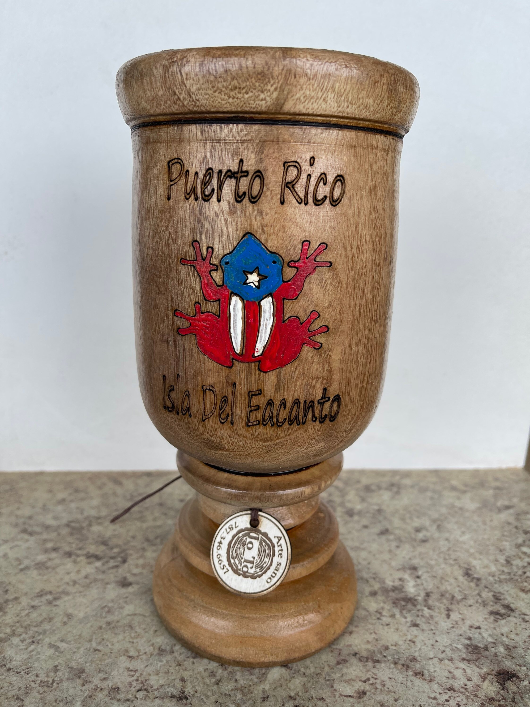 Pilon para mofongo puerto Rico 3 souvenir puertorriqueño paint pr wood ...
