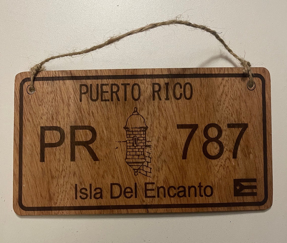 Letrero Tablilla Puerto Rico Souvenir Plate Souvenir Laser - Etsy