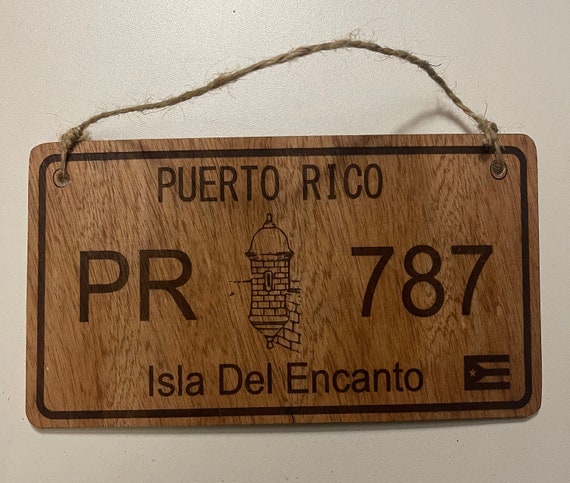 Letrero Tablilla Puerto Rico Souvenir Plate Souvenir Laser - Etsy