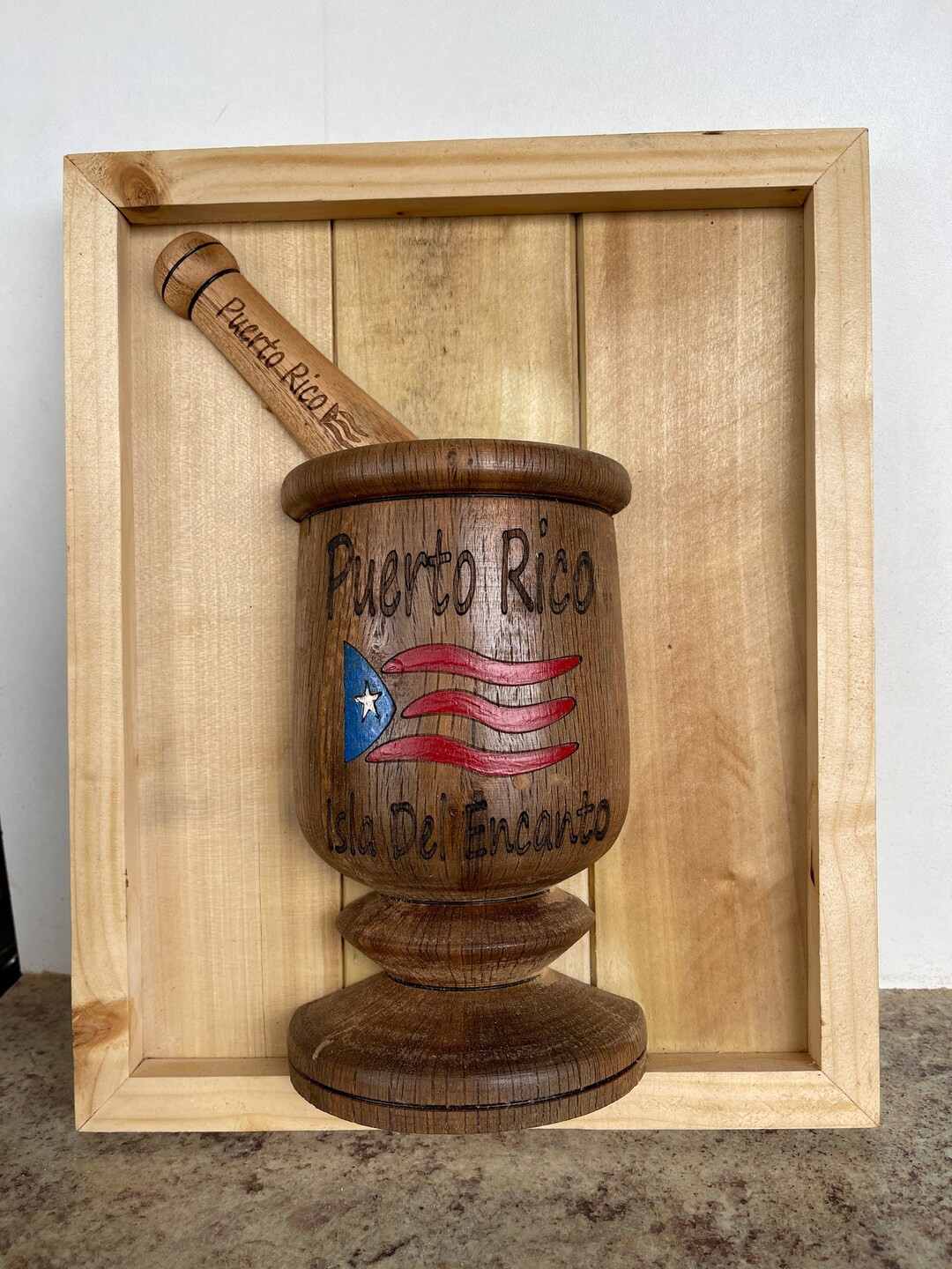 Puerto Rico Souvenir Cuadro Pilon Mofongo - Etsy