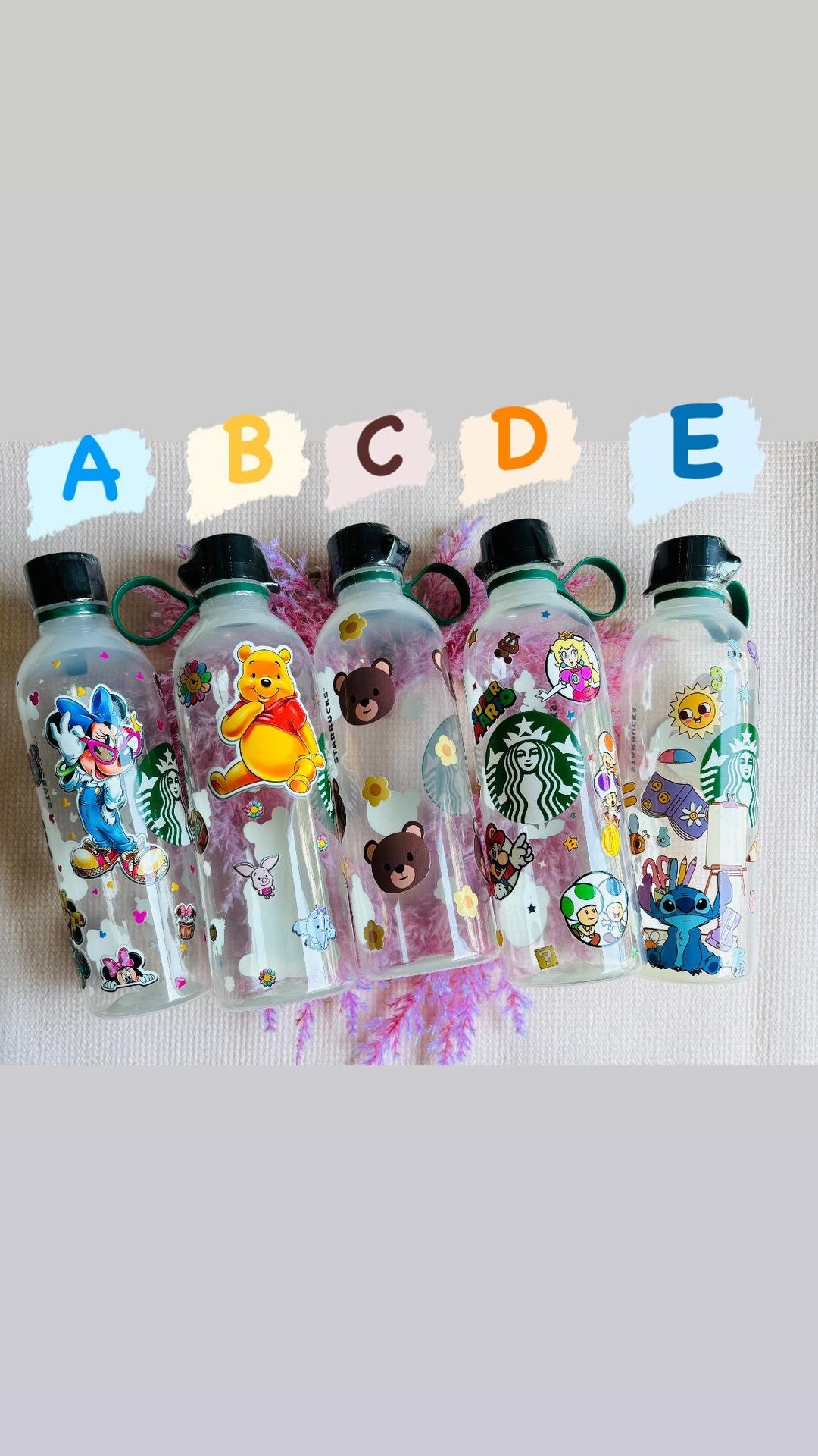 Characters Water Bottle - Etsy