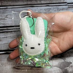Bad Bunny Keychain Bad Bunny Merch Felt Key Chain - Etsy
