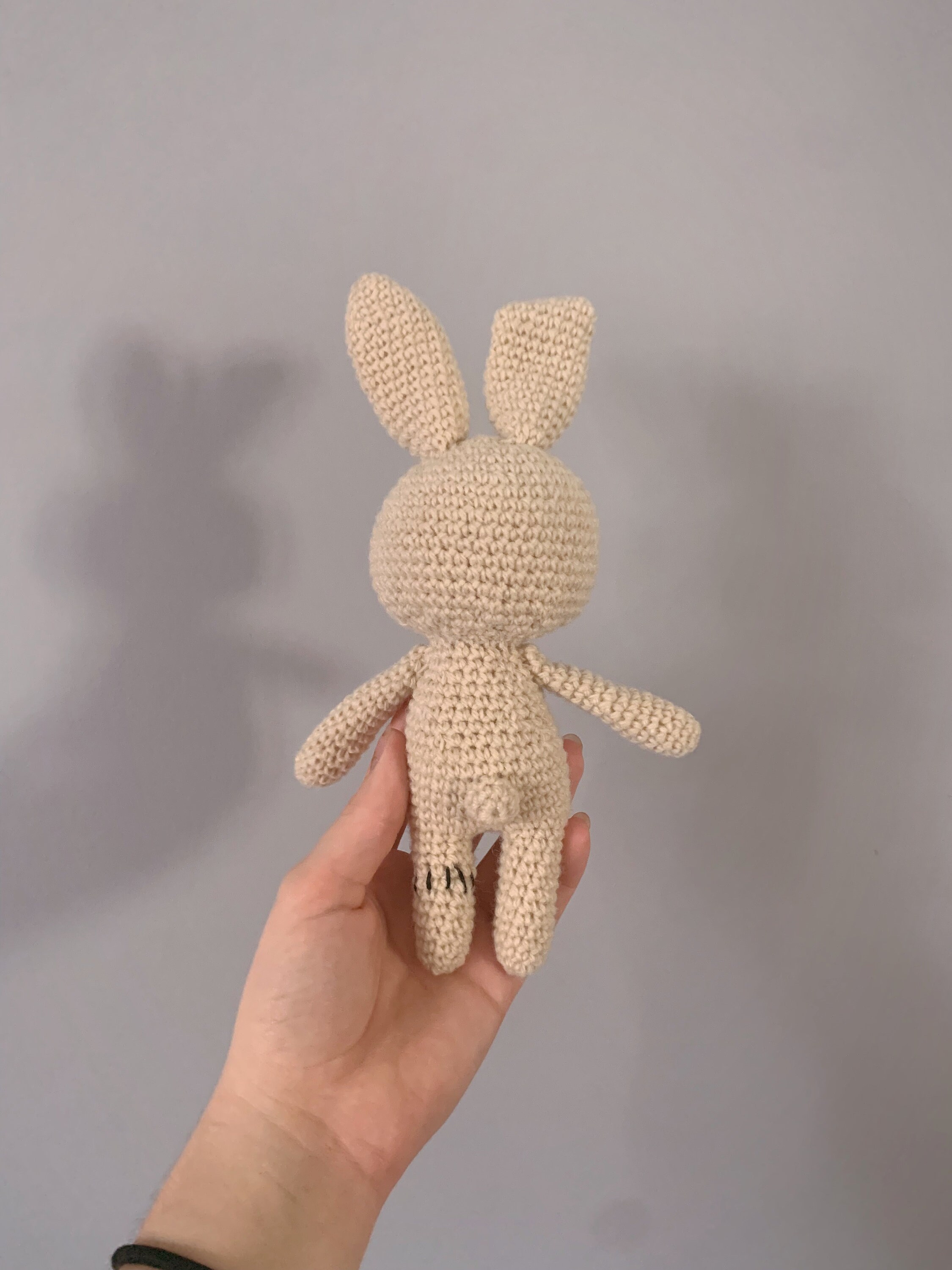 Brown & White Albino Zombie Halloween Bunny Handmade Amigurumi Stuffed ...