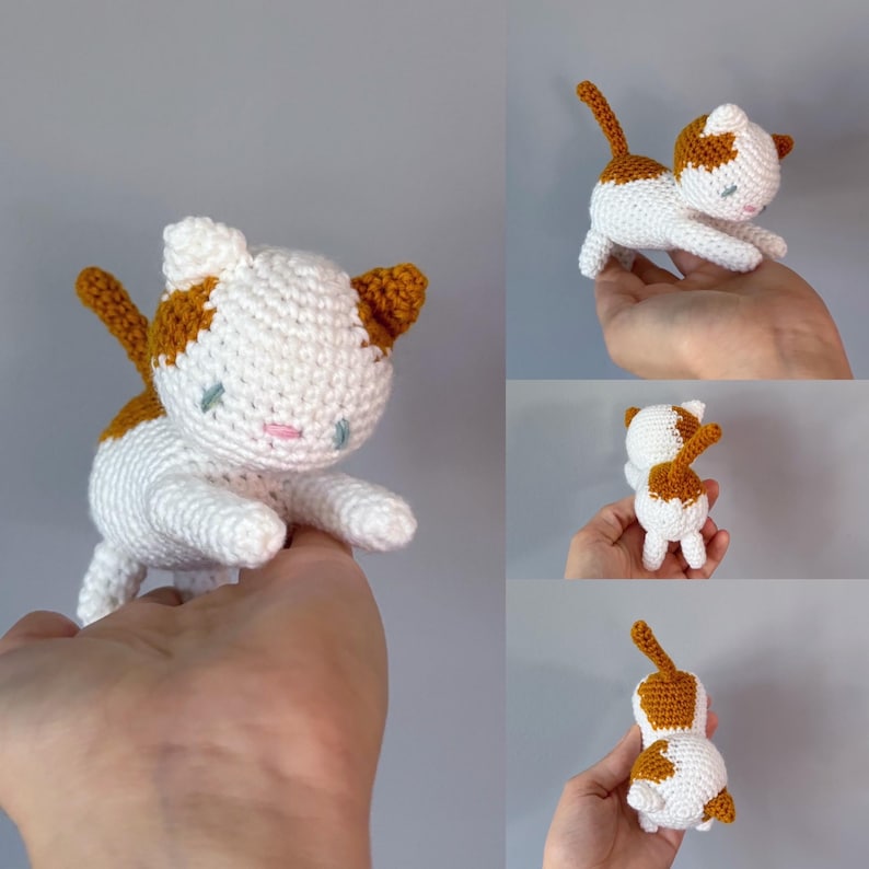 Kitty Cat Puppy Dog Play Bow Plushie Amigurumi Crocheted Stuffed Animal ...