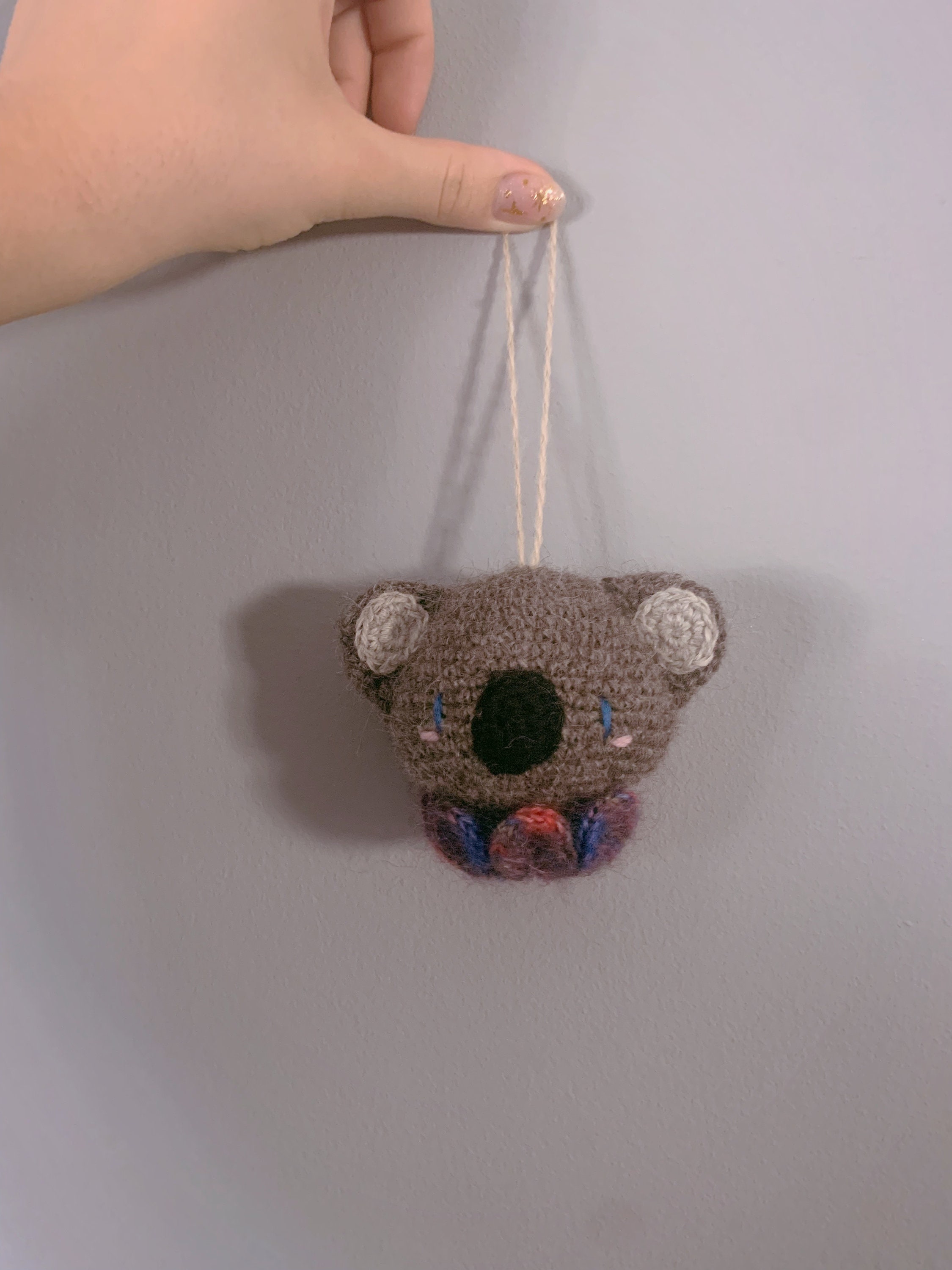 Koala Amigurumi Ornament Hanging Decor Handmade Crochet Crocheted ...