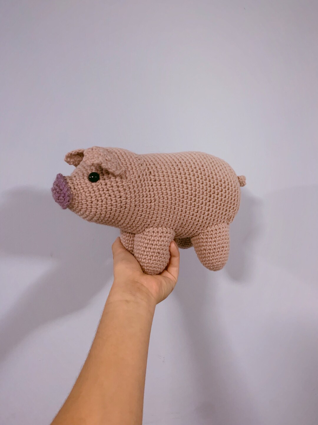 Dusty Pastel Pink Pig Mini Pig Potbelly Pig Amigurumi Handmade ...