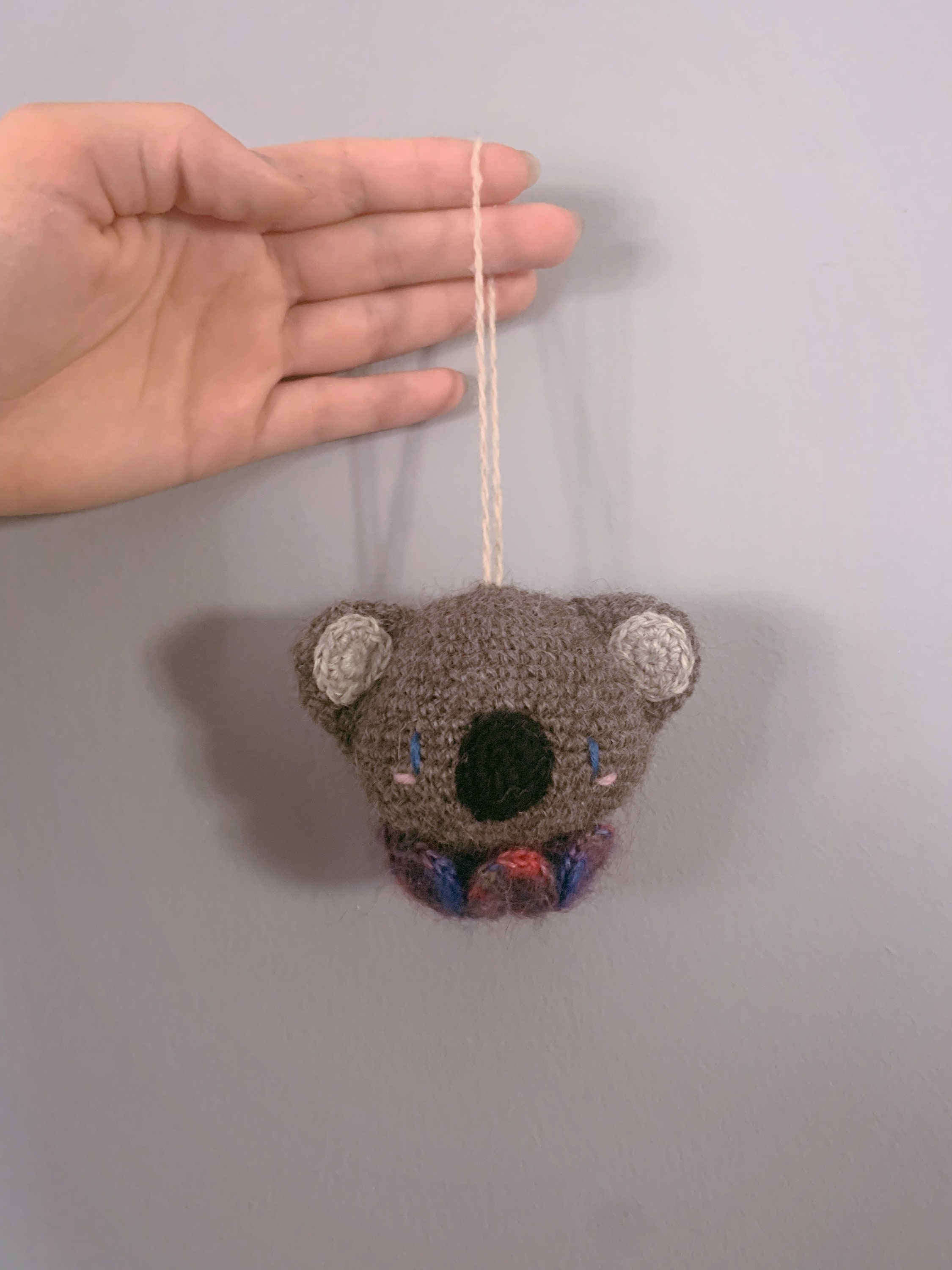 Koala Amigurumi Ornament Hanging Decor Handmade Crochet Crocheted ...