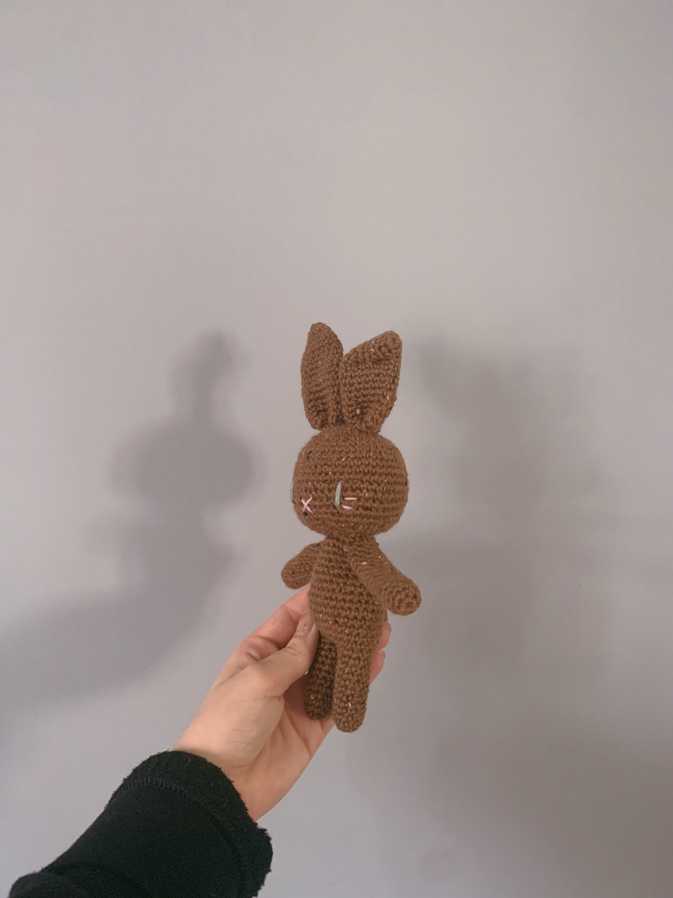 Brown & White Albino Zombie Halloween Bunny Handmade Amigurumi Stuffed ...