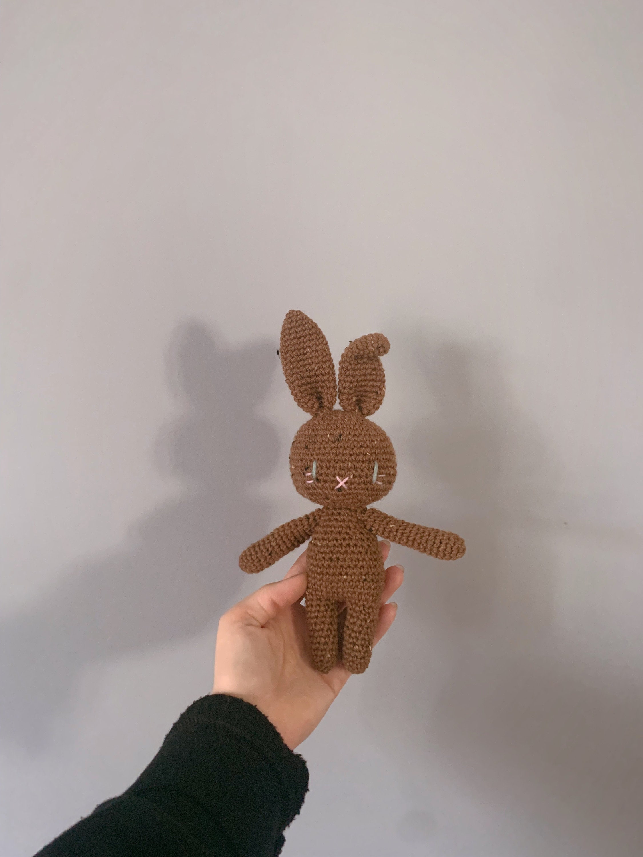 Brown & White Albino Zombie Halloween Bunny Handmade Amigurumi Stuffed ...