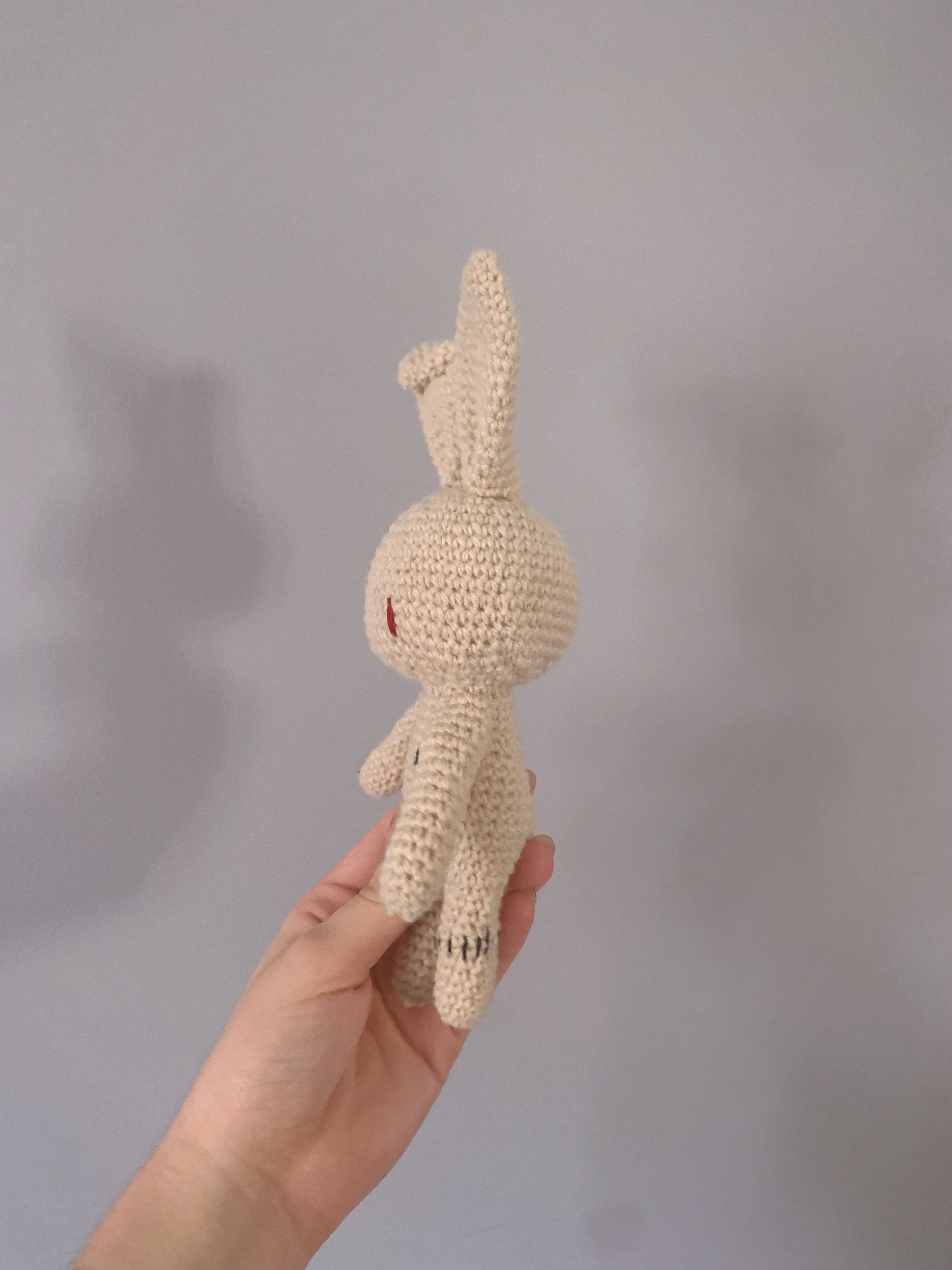 Brown & White Albino Zombie Halloween Bunny Handmade Amigurumi Stuffed ...