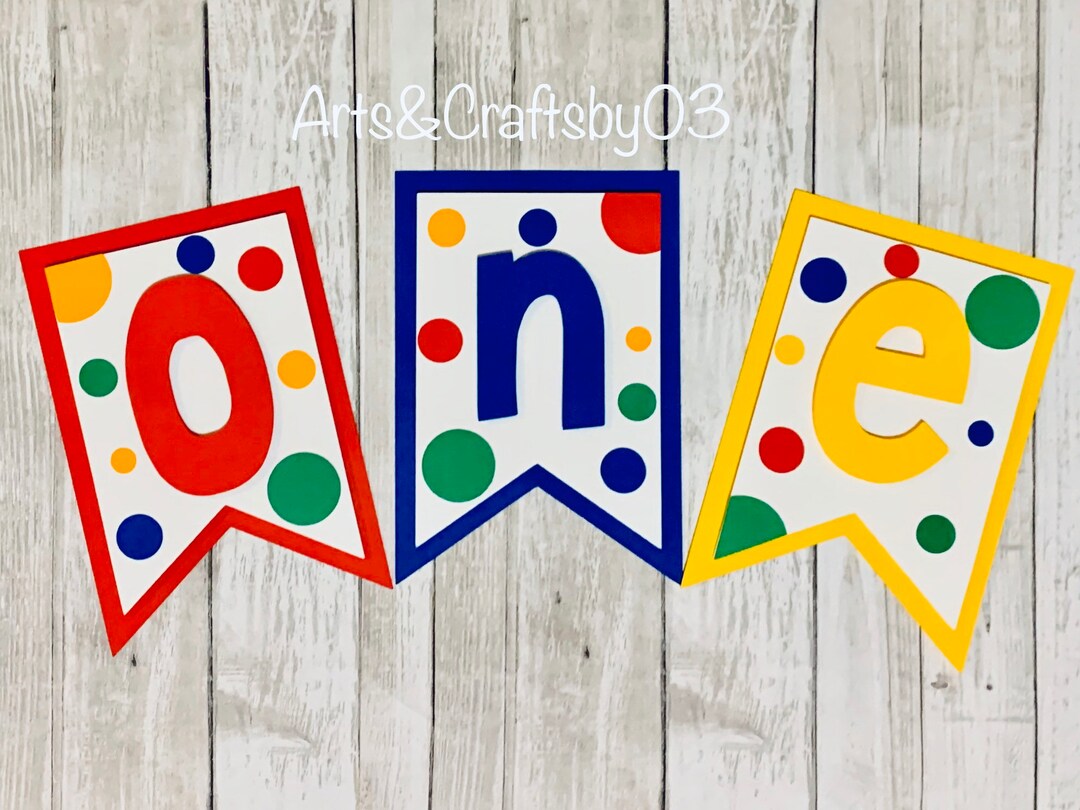 Birthday Banner L One Banner Boy or Girl Birthday Banner High Chair ...