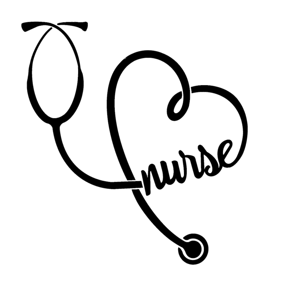 Nurse Love Heart Decal - Etsy