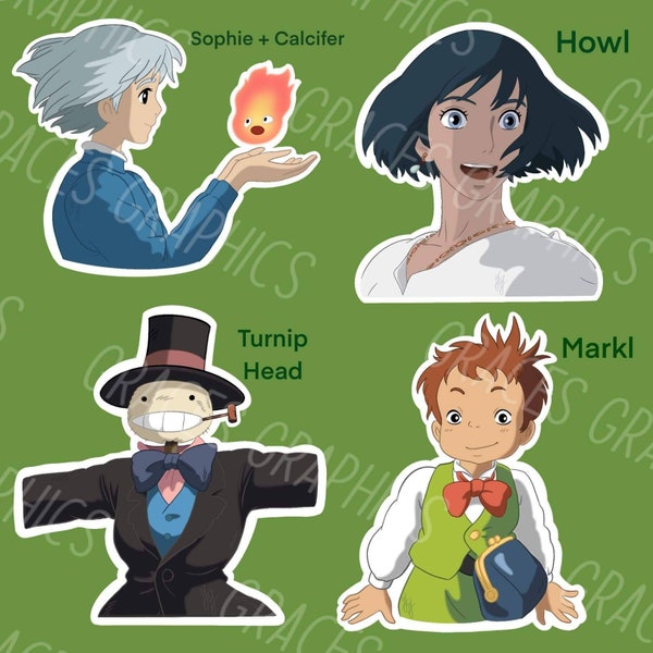 Howls Moving Castle Stickers - Etsy